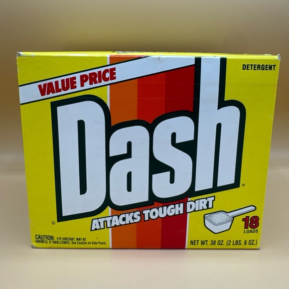 Other | Vintage Dash Detergent Attacks Tough Dirt 38 Oz 1991 Sealed Nos ...